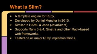 The Skinny on Slim | PPT