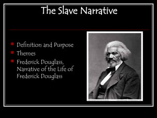 The Slave Narrative PPT Douglass introduction.ppt | Crime & Harmful ...
