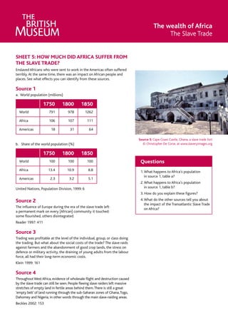 The slavetrade studentsworksheets | PDF