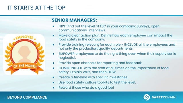 The Sleeping Beauty: Waking Up Food Safety Culture | PPT