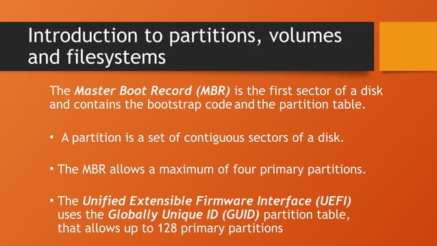 Introduction to the Sleuth Kit and filesystem forensics | PPT