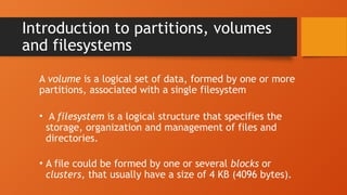 Introduction to the Sleuth Kit and filesystem forensics | PPTX