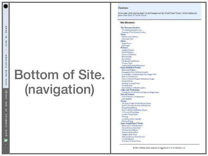 Good Examples of Bad Design