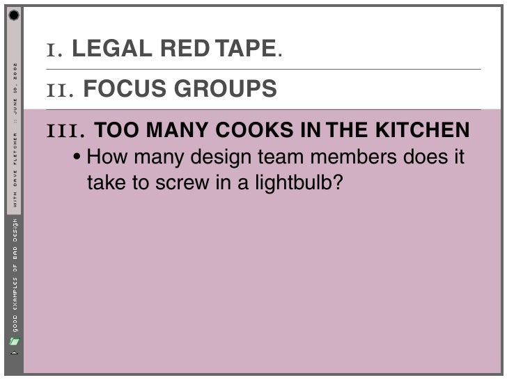 Good Examples of Bad Design