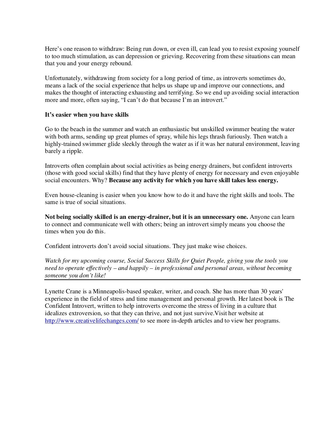 The “sliding scale” of introversion extroversion