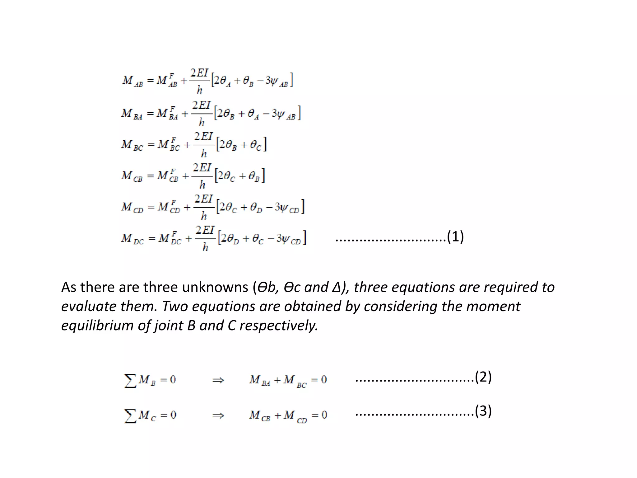 ANALYSIS OF FRAMES USING SLOPE DEFLECTION METHOD | PPTX