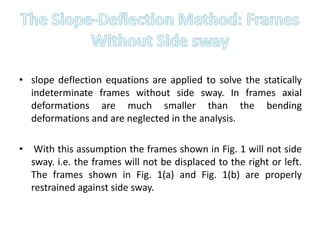 ANALYSIS OF FRAMES USING SLOPE DEFLECTION METHOD | PPTX