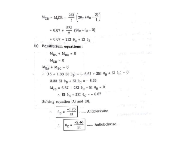 ANALYSIS OF FRAMES USING SLOPE DEFLECTION METHOD | PPTX | Physics | Science