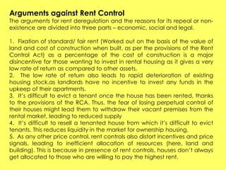 The slum areas (improvement and clearance) ACT1956+Rent control | PPTX