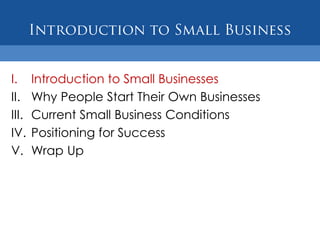 Partner Training: The Small Business Sector | PPT