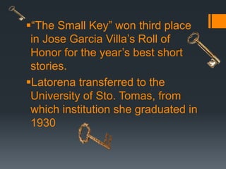 The small key phil.lit hannalyn | PPTX