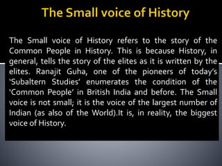 The small voice of history | PPTX