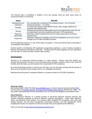 The Smart Approach To Pci DSS Compliance – Braintree White Paper | PDF