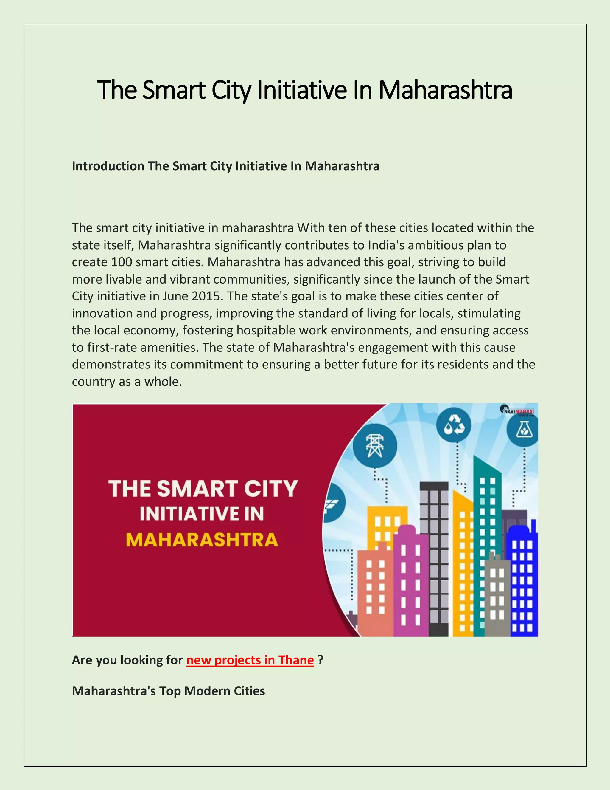 The Smart City Initiative In Maharashtra.pdf