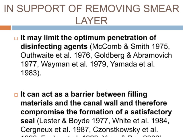 The Smear Layer | PPTX | Dental Health | Diseases and Conditions
