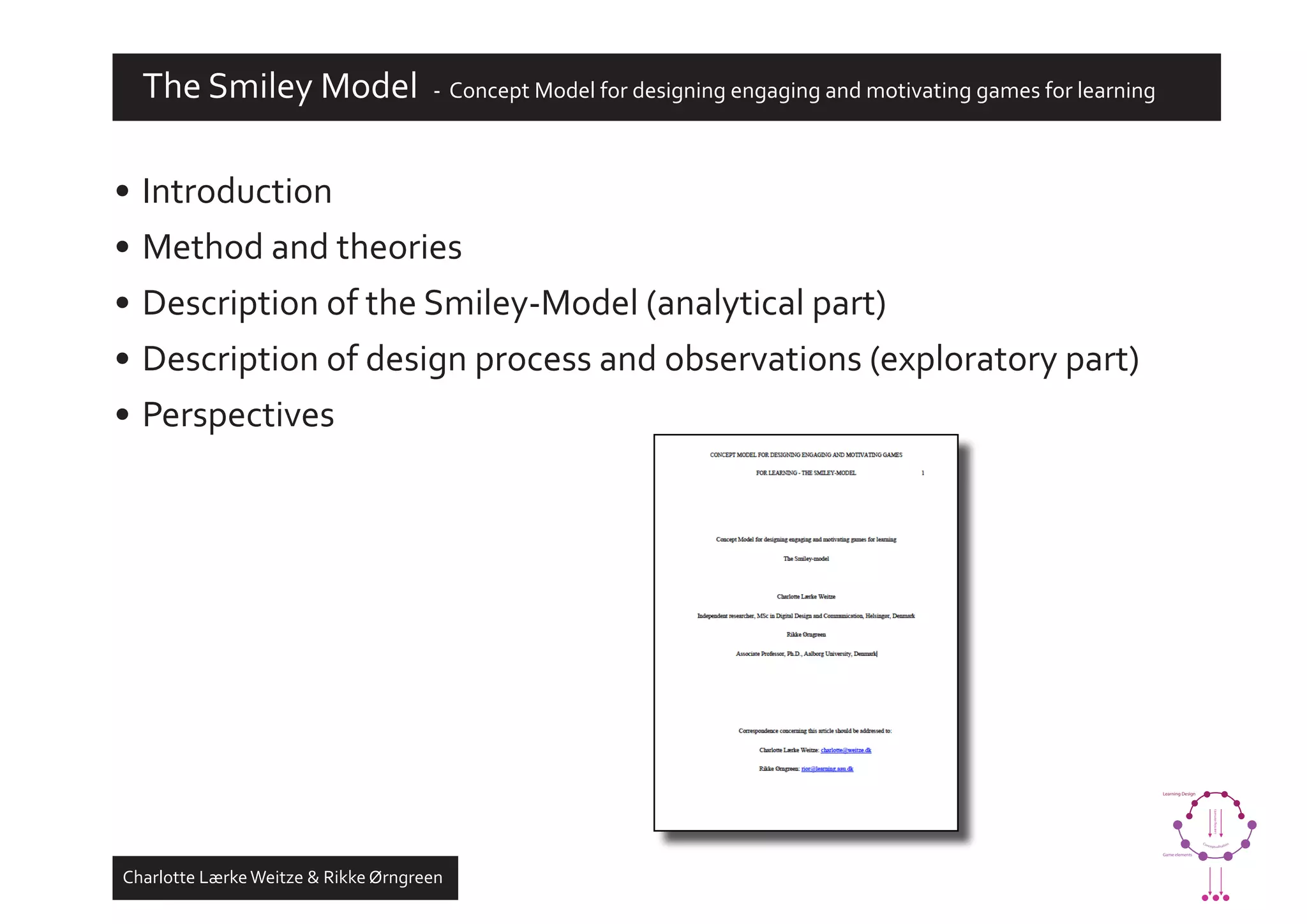 The Smiley Model - Concept Model for designing engaging and motivating ...