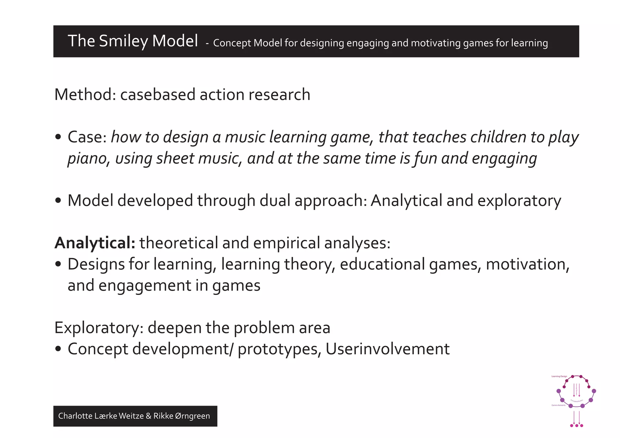The Smiley Model - Concept Model for designing engaging and motivating ...