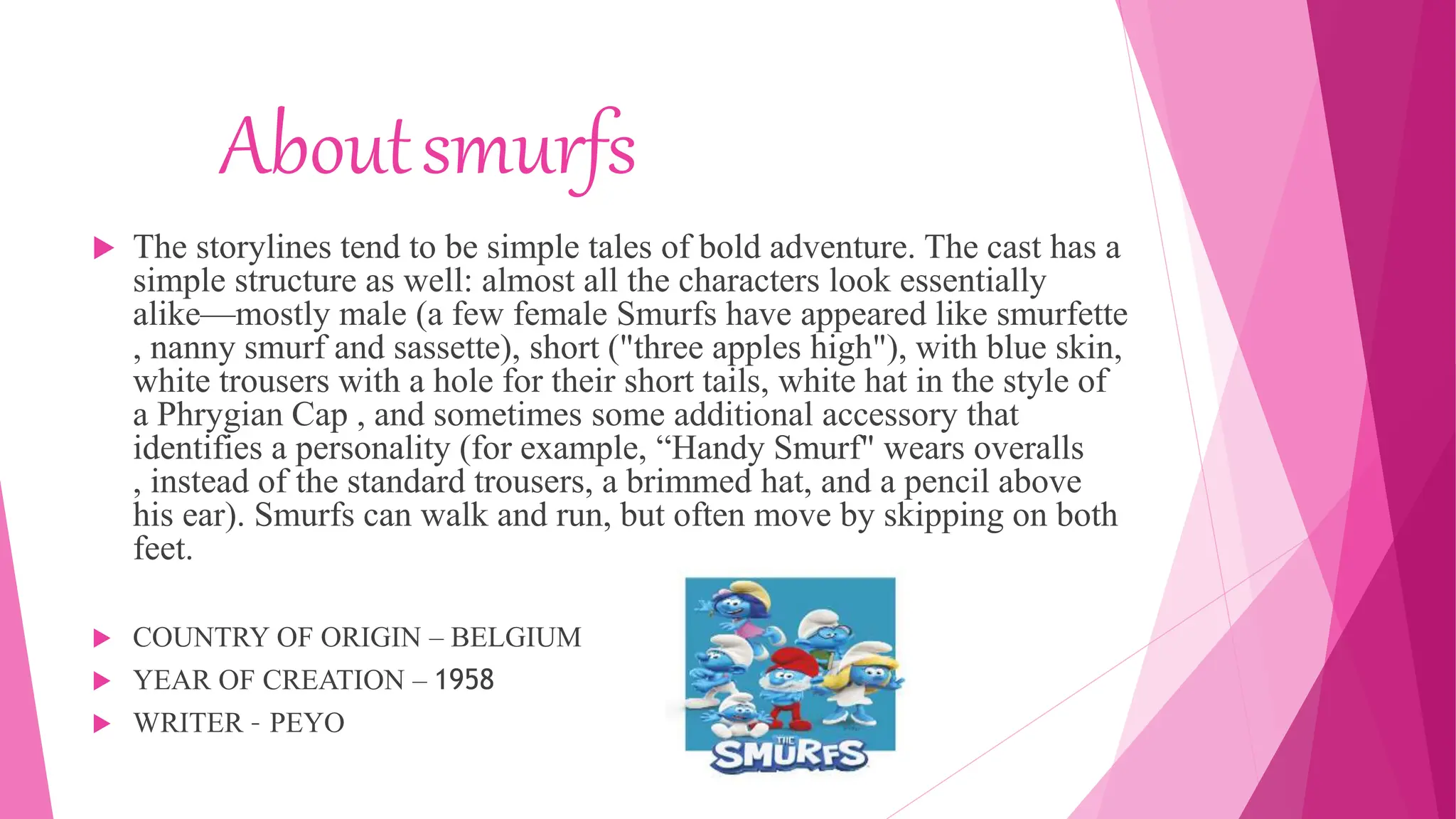 ppt on smurfffff a cortpoon 100 smurf there | PPTX