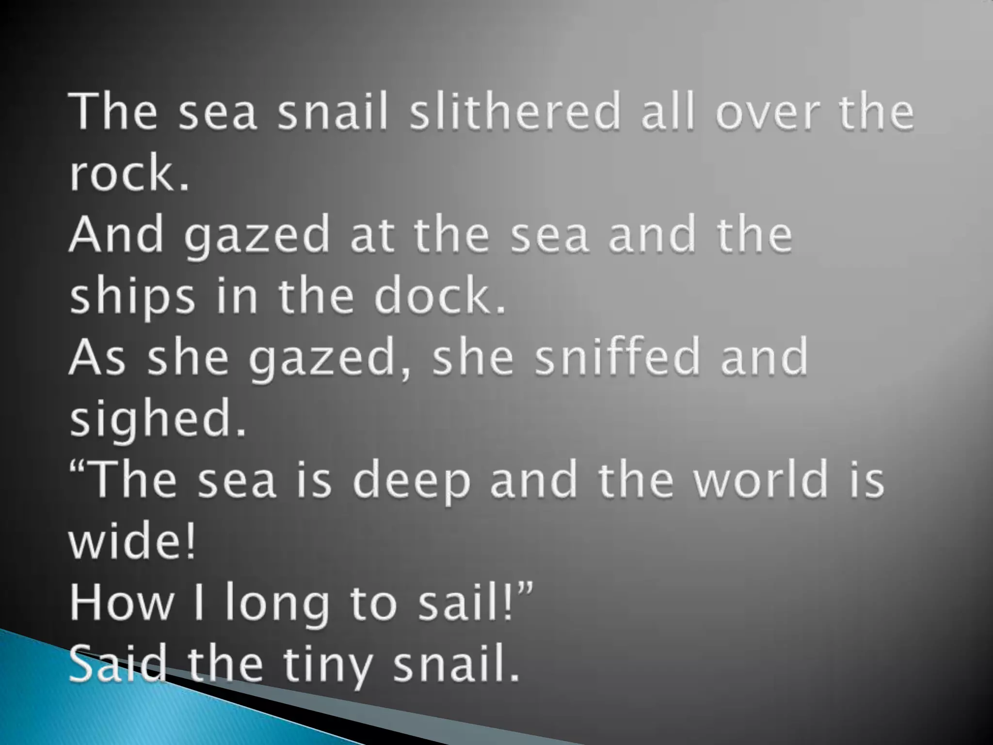 The Snail And The Whale | PPTX