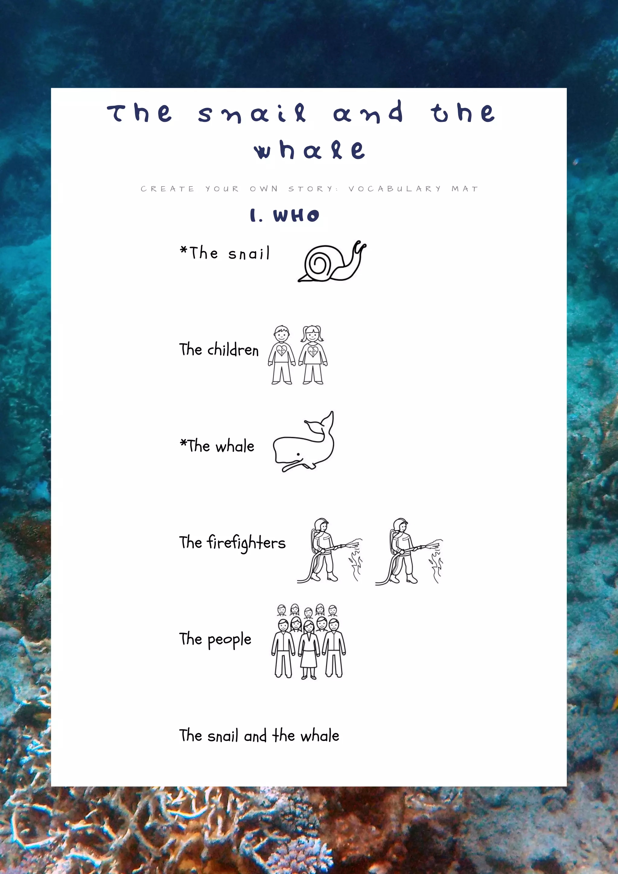 The snail and the whale, create your own story | PDF