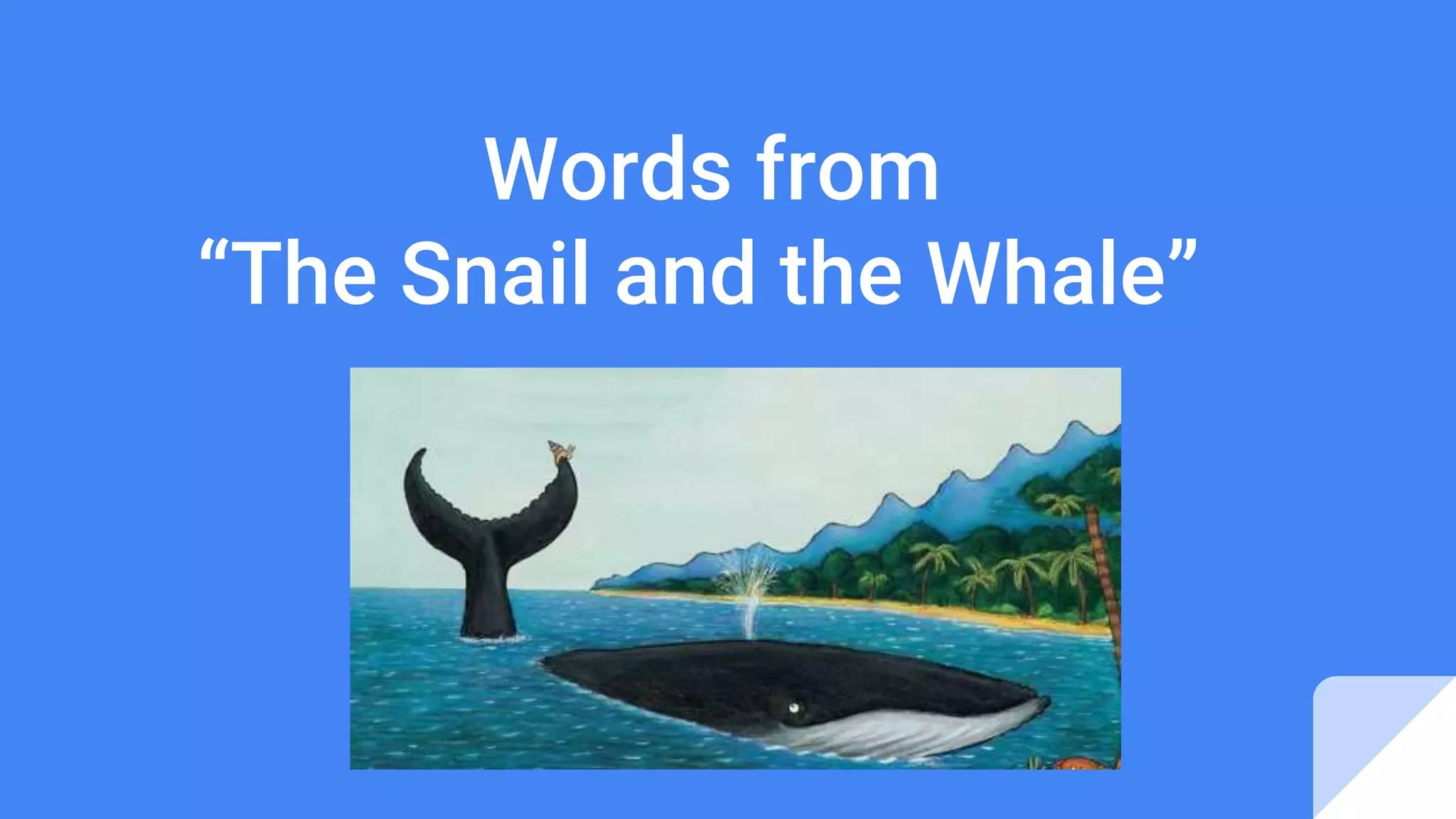 The Snail and the Whale - vocabulary | PPTX
