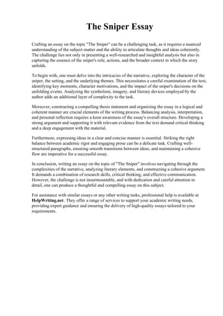 The Sniper Essay.pdf