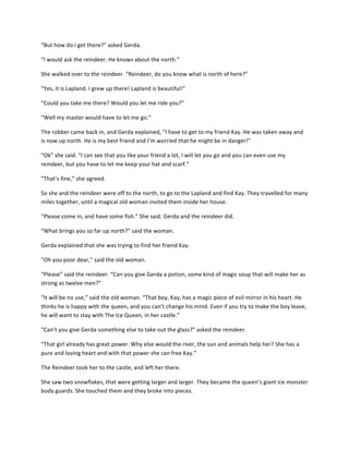 The Snow Queen Story | PDF