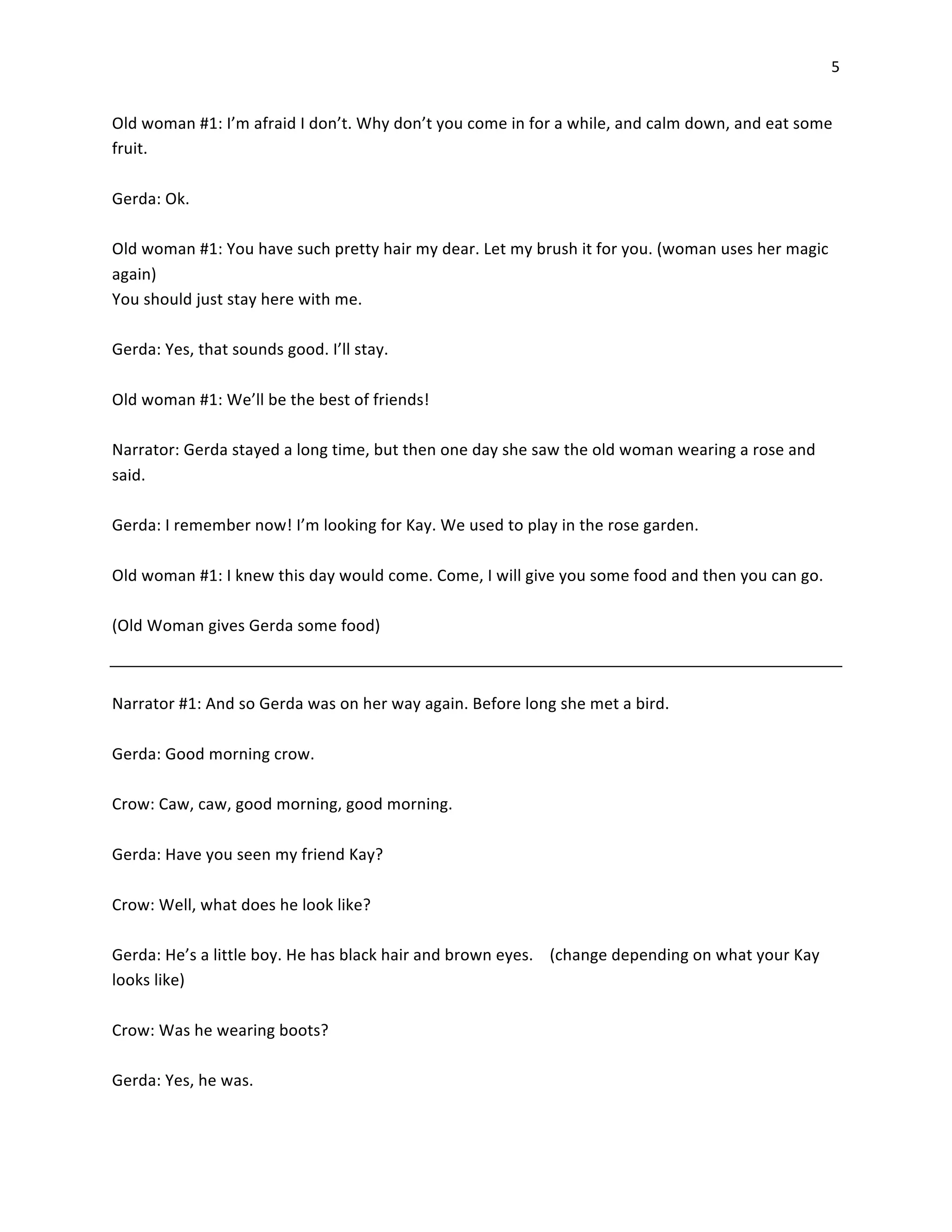 The Snow Queen Script | PDF