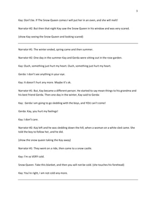The Snow Queen Script | PDF