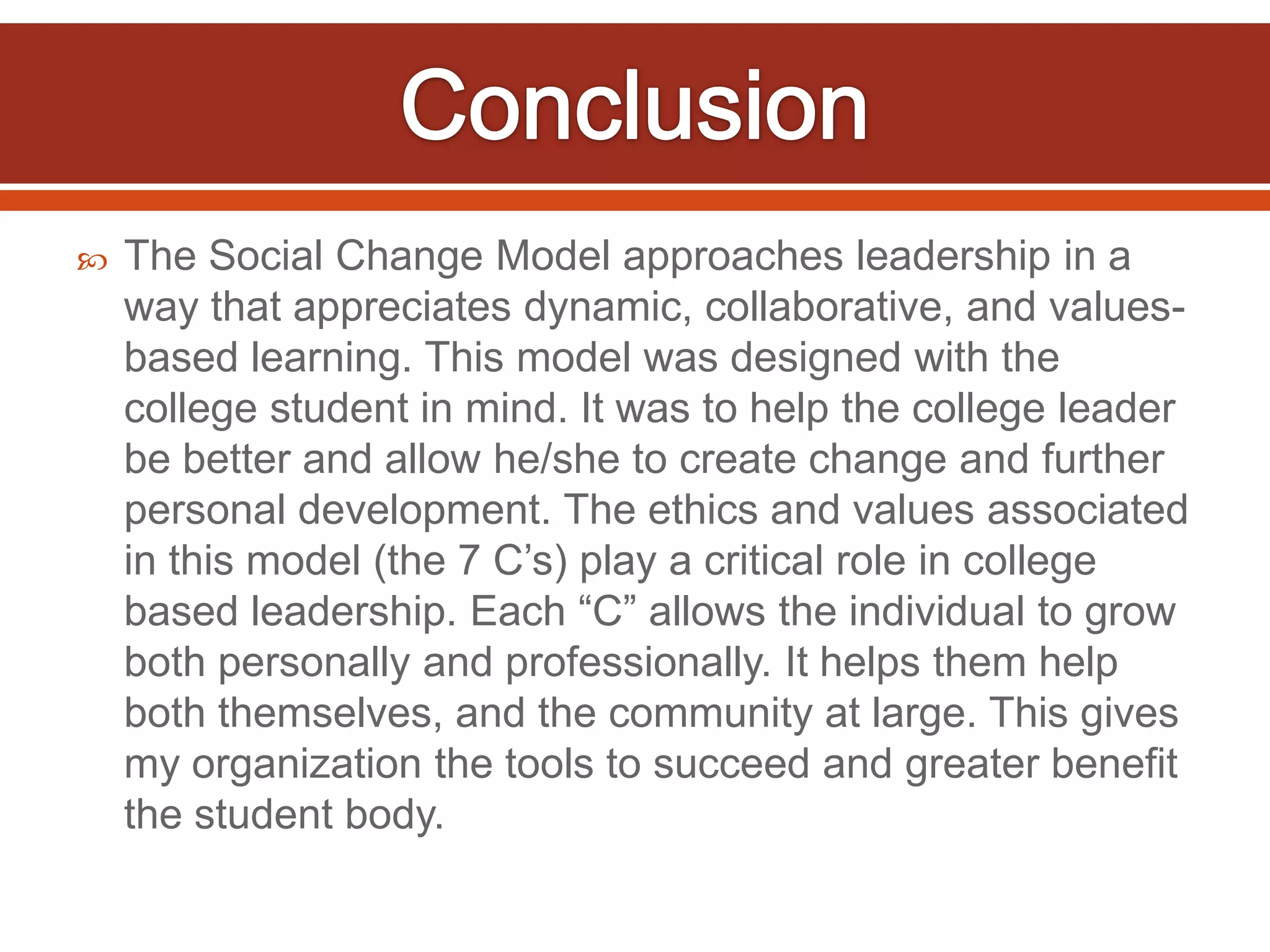 The Social Change Model | PPTX
