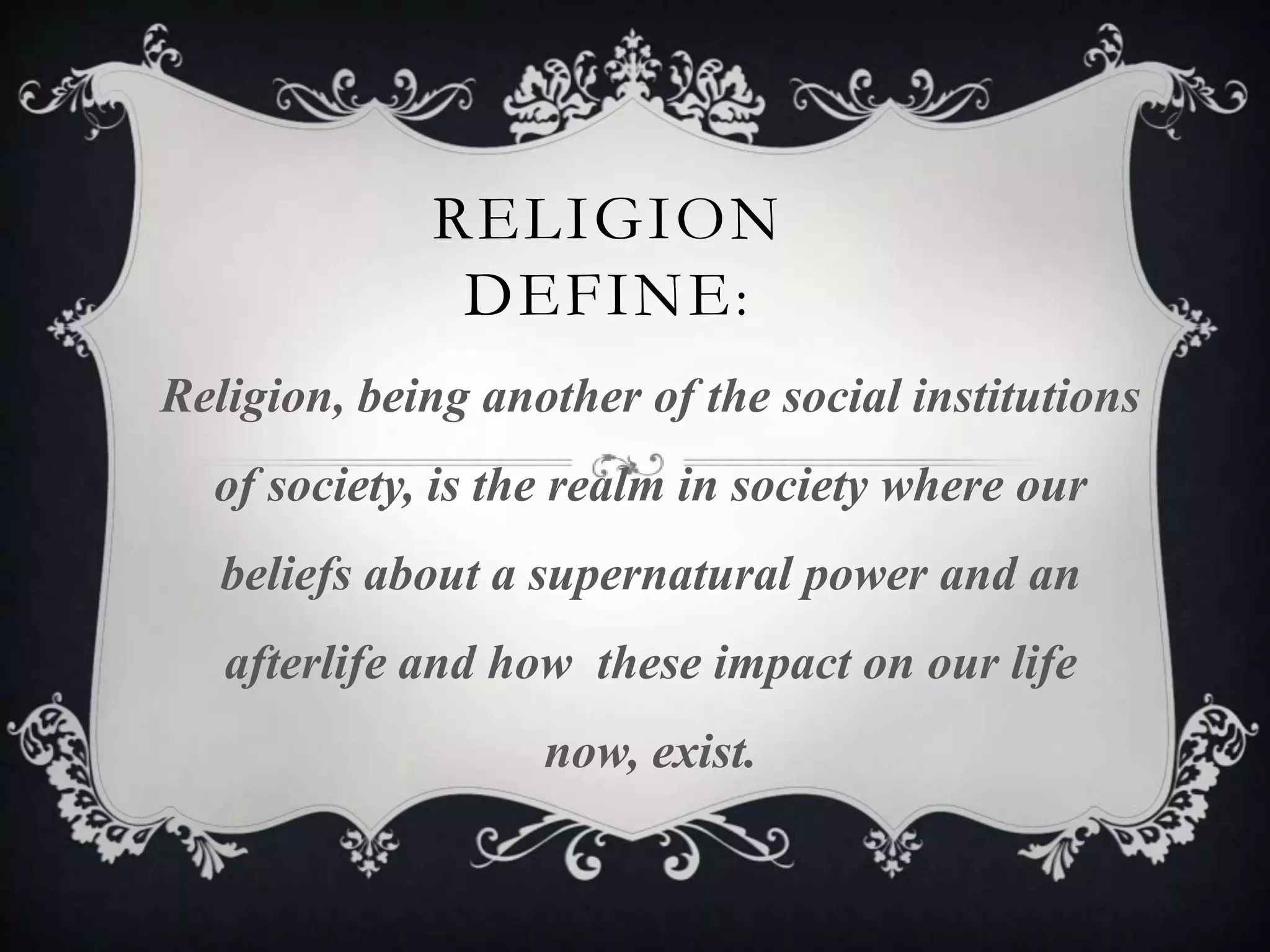 The social institution of religion | PPTX