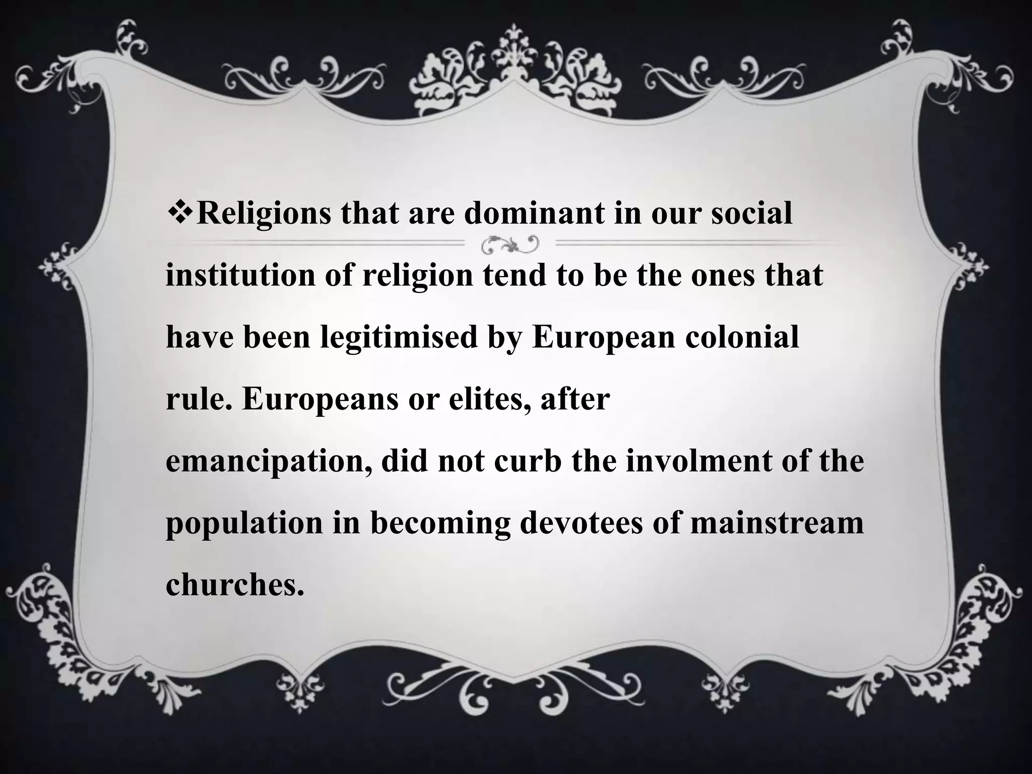 The social institution of religion | PPTX