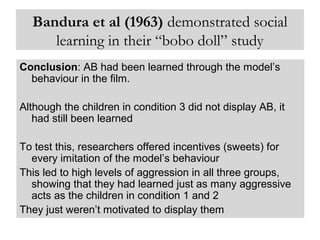 Social Learning Theory Bobo Doll Experiment