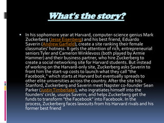 The social network | PPTX | Celebrity Relationships | Pop Culture