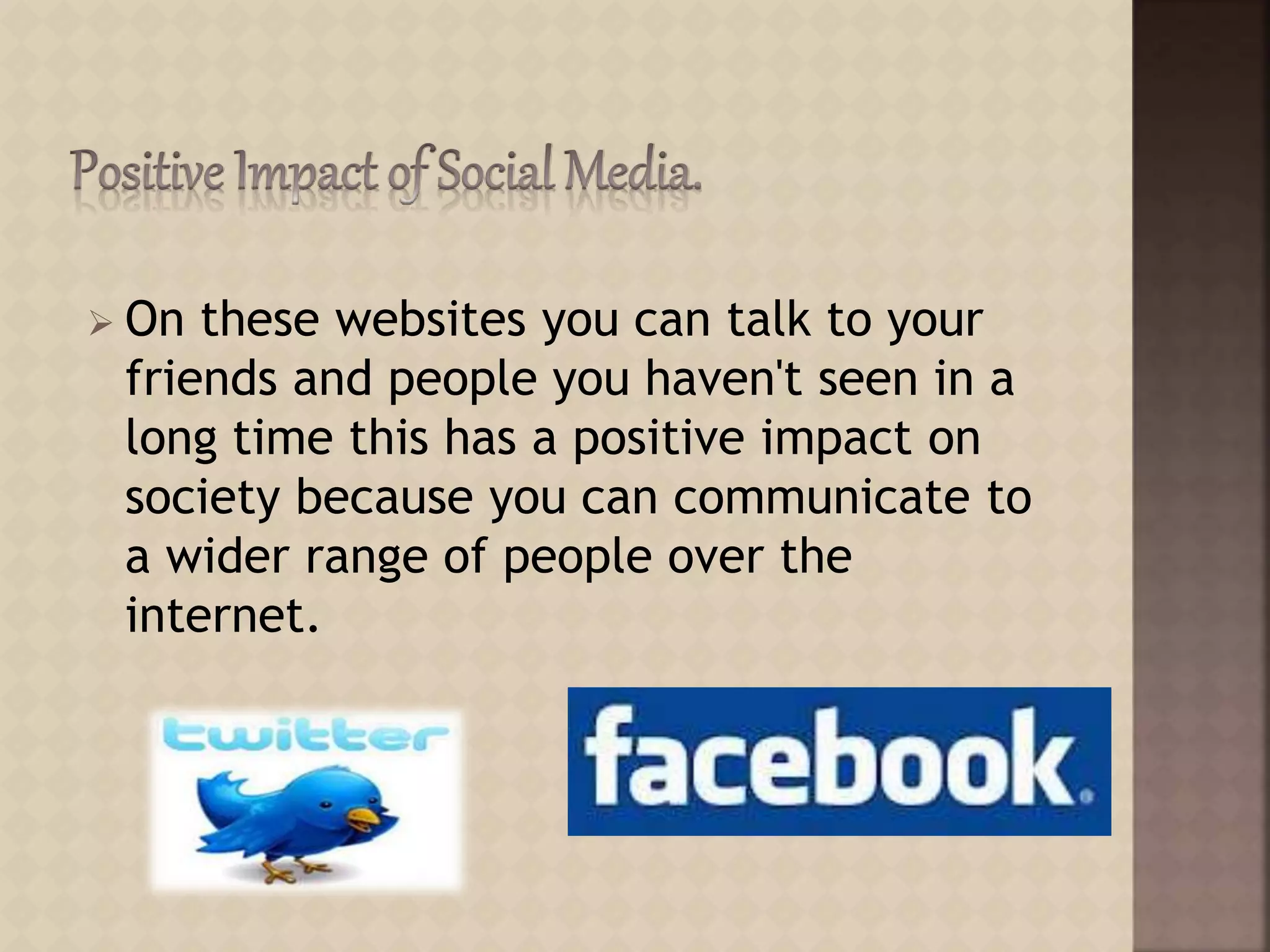 The social Media & its Impact on socity | PPTX