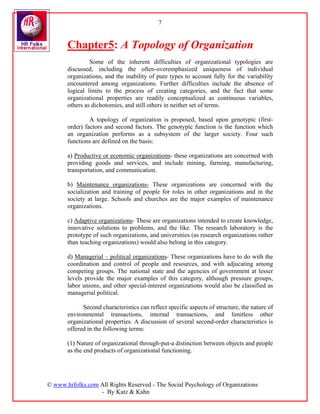 The Social Psychology Of Organizations | PDF