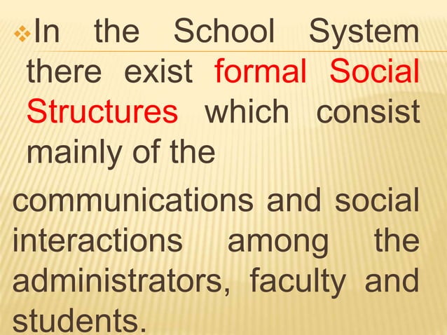 The social subsystem inside the schoolsystem | PPTX | Professional ...