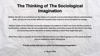 The sociological imagination | PPTX