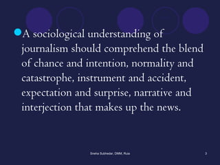 The sociology of news | PPT