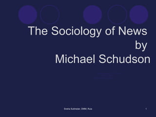 The sociology of news | PPT