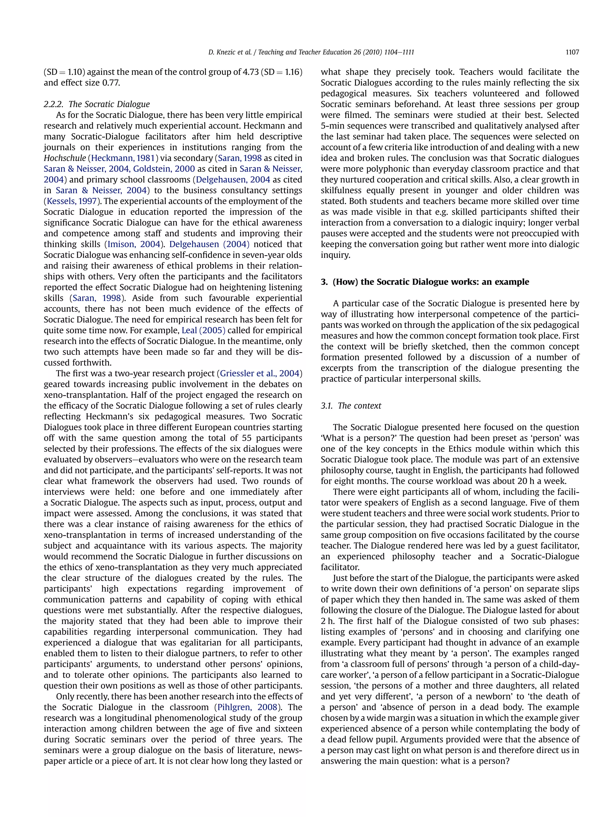 The socratic dialogue and teacher education | PDF