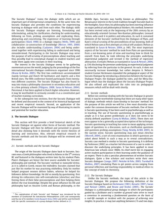 The socratic dialogue and teacher education | PDF