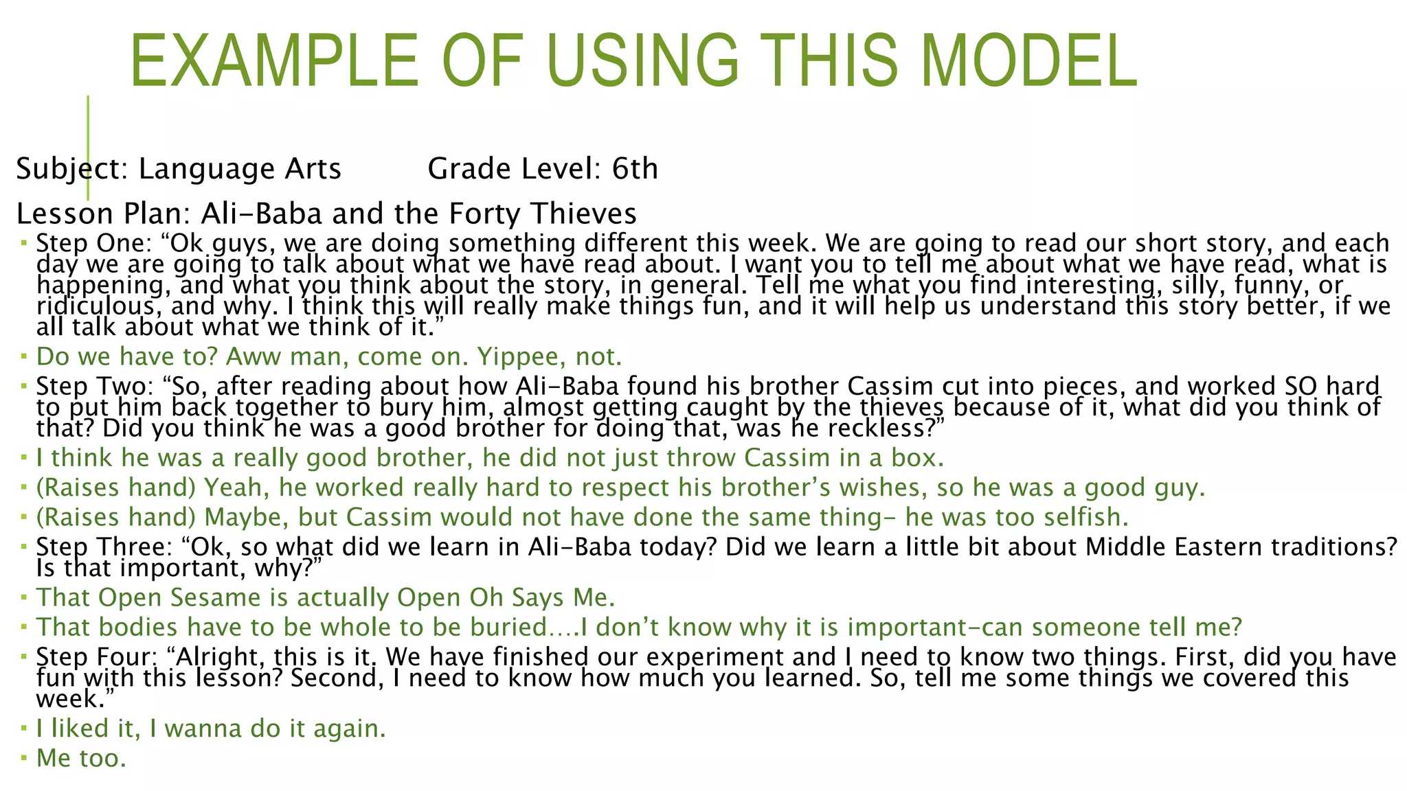 The socratic seminar instruction model | PPTX