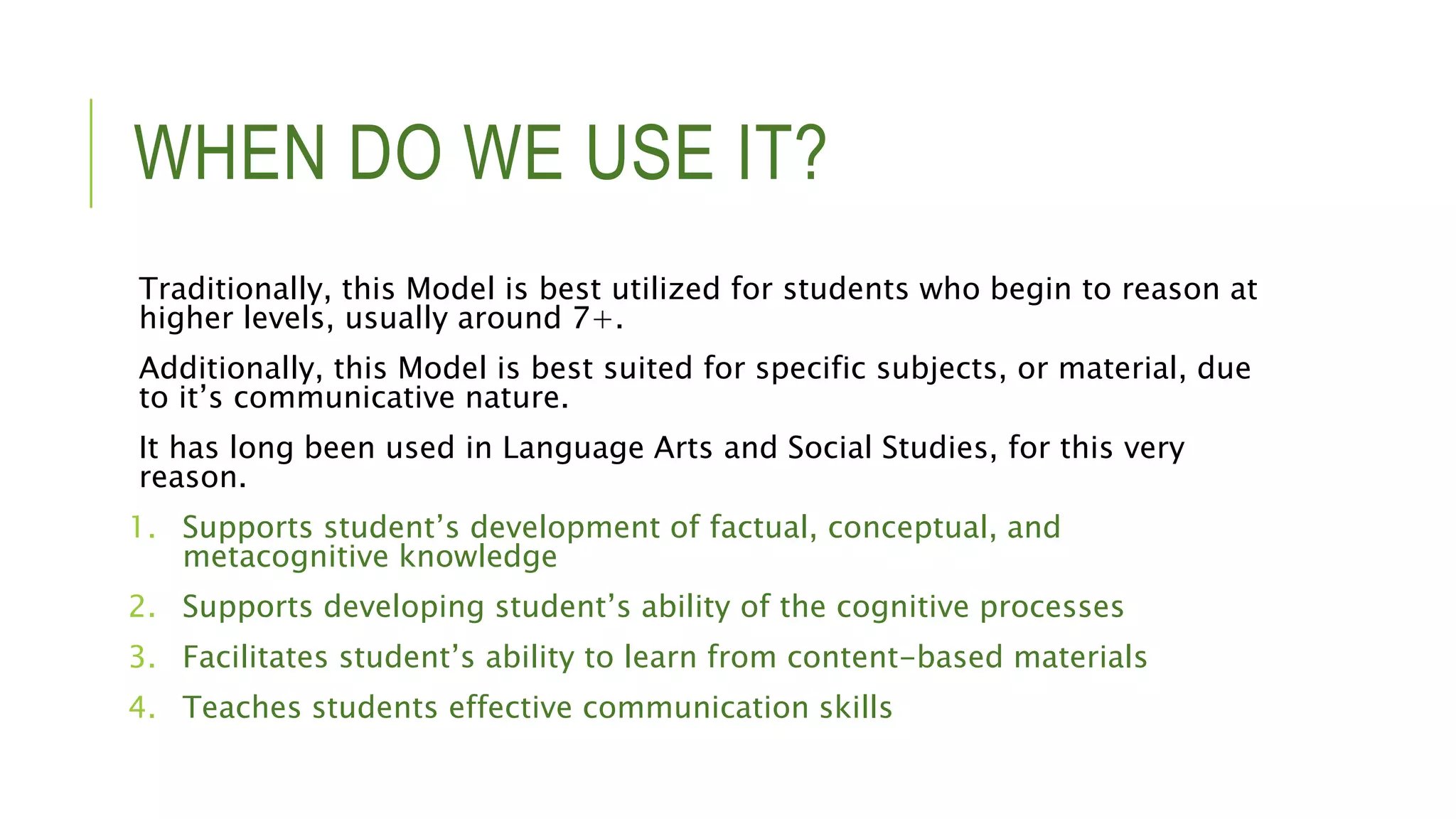 The socratic seminar instruction model | PPTX