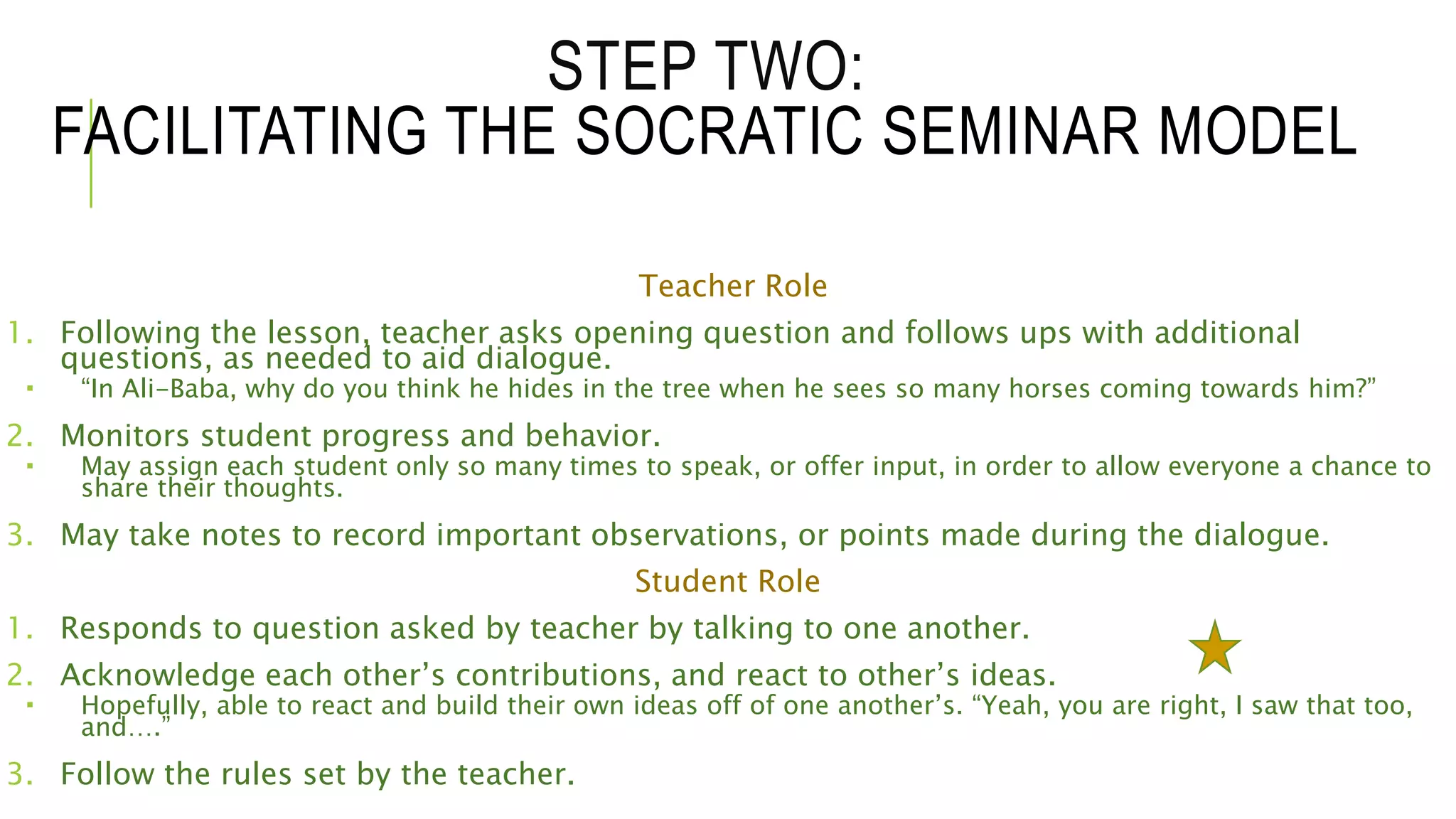 The socratic seminar instruction model | PPTX | Educational Assessment ...