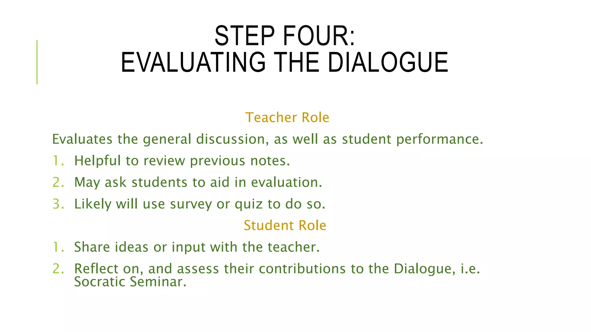The socratic seminar instruction model | PPTX