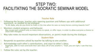 The socratic seminar instruction model | PPTX