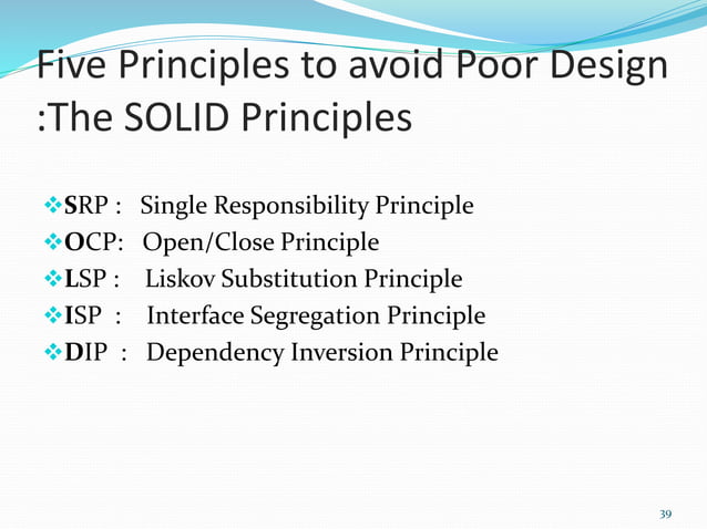 The software design principles | PPT