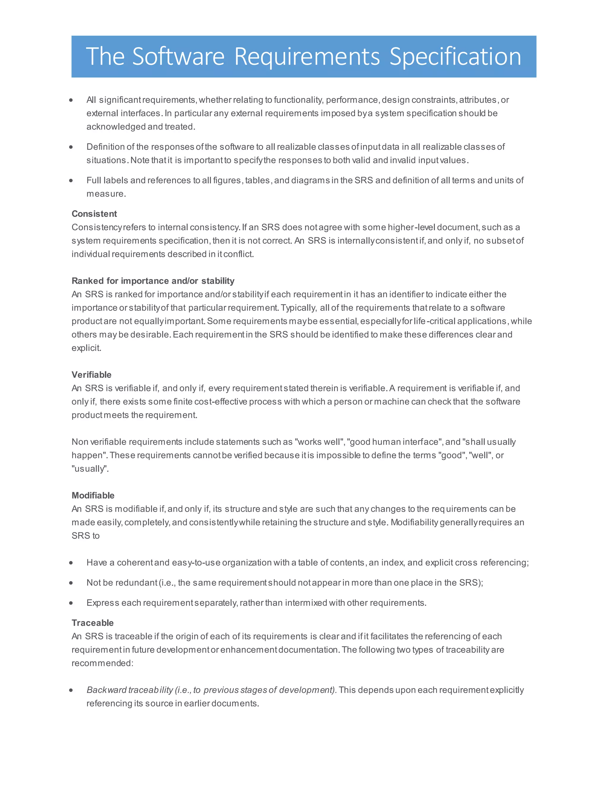 The software requirements specification | DOCX