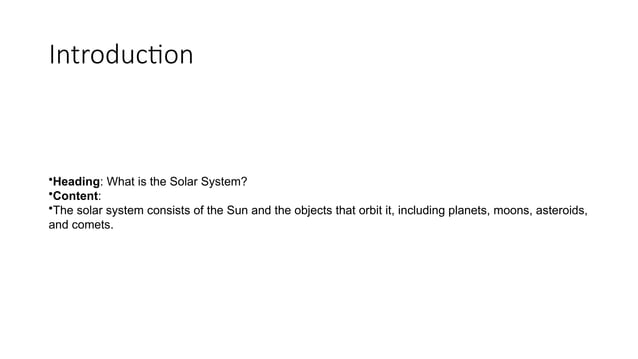 Exploring the Solar System and Its Fascinating Planets | PPTX